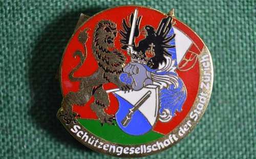 Значок Стрелкового общества города Цюрих Швейцария