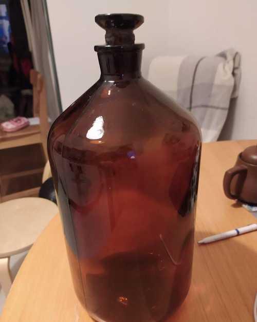 Бутылка из темного стекла СССР 5 литров