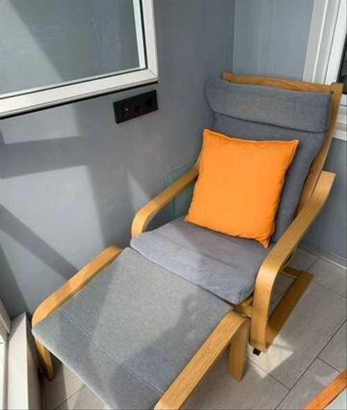 Кресло поэнг IKEA серое