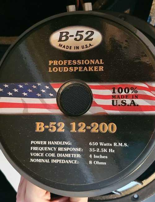 Динамик B52 12-200 USA новый 12"дюймов30см 650Вт