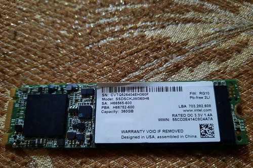 M2 ssd Intel 360Гб