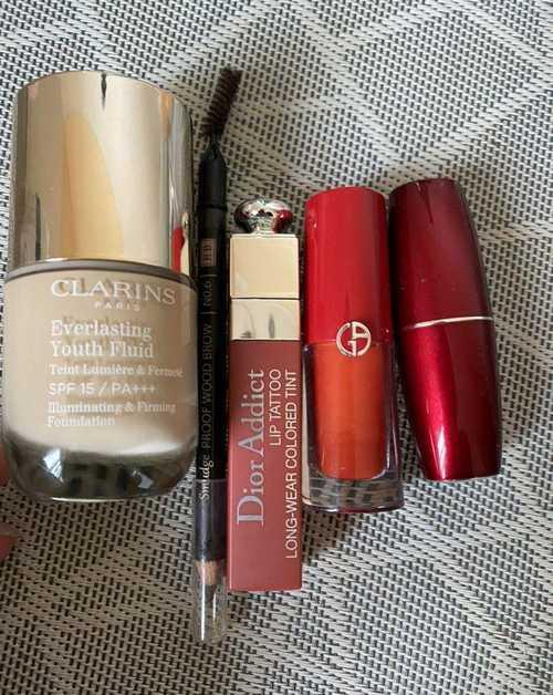 Косметика clarins, Dior, Armani, missa