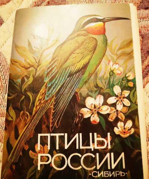 Набор открыток "Птицы России. Сибирь." 1988 г
