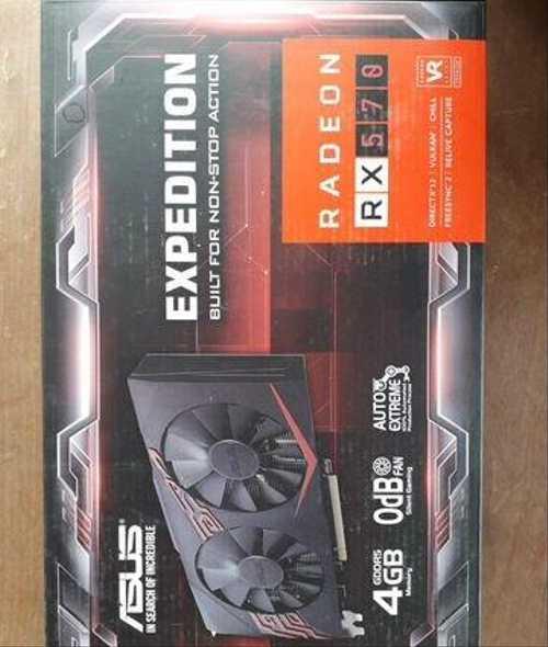 Видеокарта asus rx570 4 gb