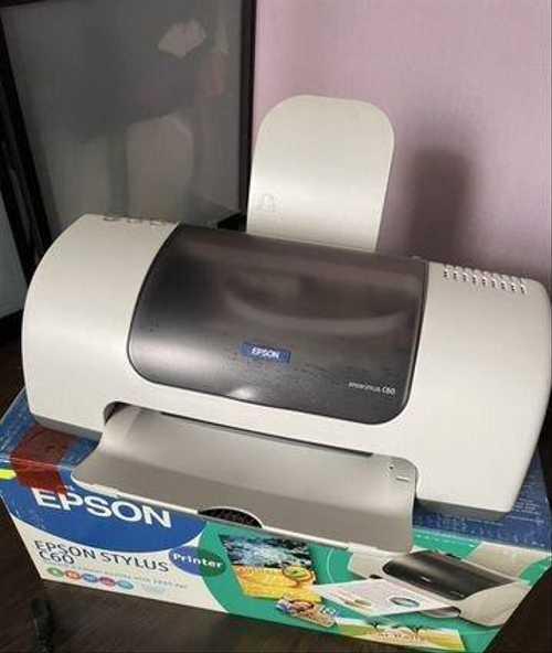 Цветной струйный принтер epson stylus c60