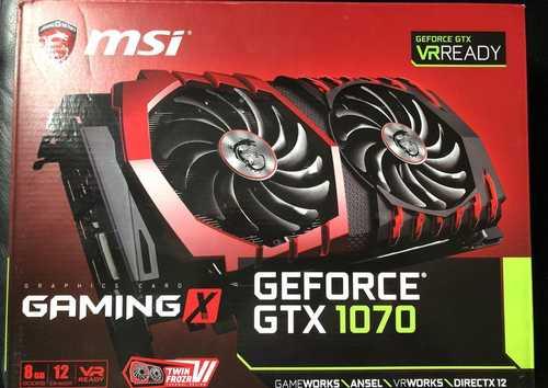 Видеокарта MSI Geforce GTX1070 8gb