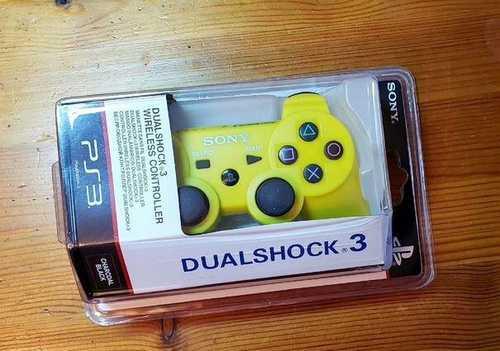Dualshock на Sony PS3 желтый цвет