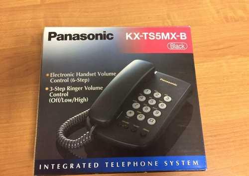 Телефон Panasonic KX-TS5MX-B стационарный новый