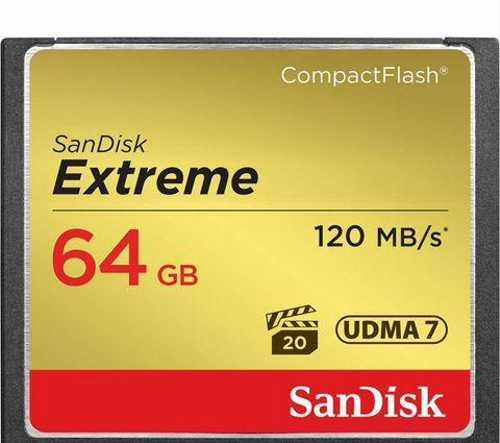 Карта памяти Compact Flash SanDisk Extreme 64 Gb