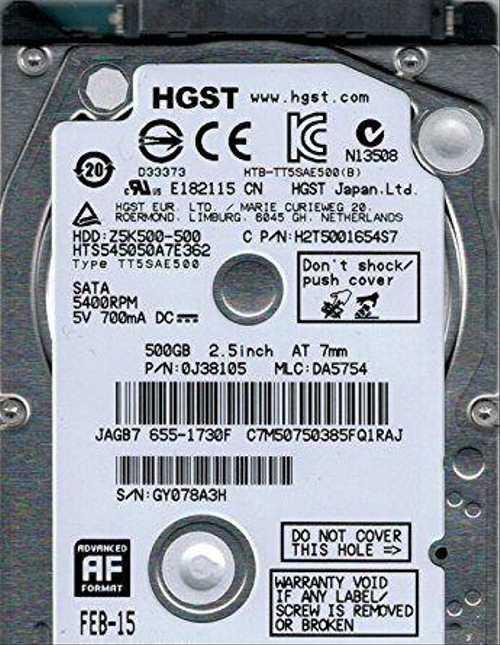 Apple HDD HTS545 диск 500Гб SATA