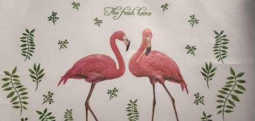 Наклейка интерьерная фламинго