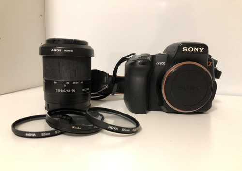 Фотоаппарат Sony a300 + объектив Sony kit 18-70 +