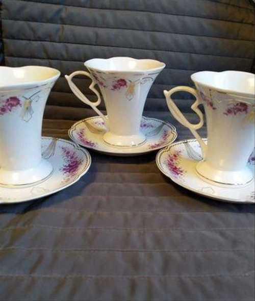 Чайная пара kfz porcelain, фарфоровая посуда