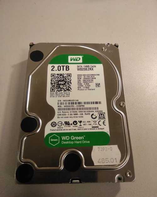 HDD WD Green 2Tb WD20ezrx-22D8PB0