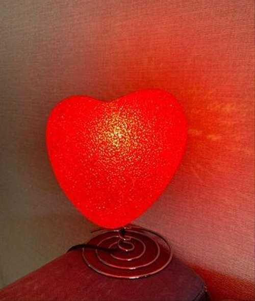 Светильник ночник - сердце 3d