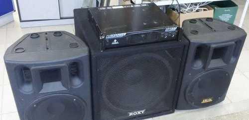 Колонки активные BLG сабвуфер 1300W Pro усилитель