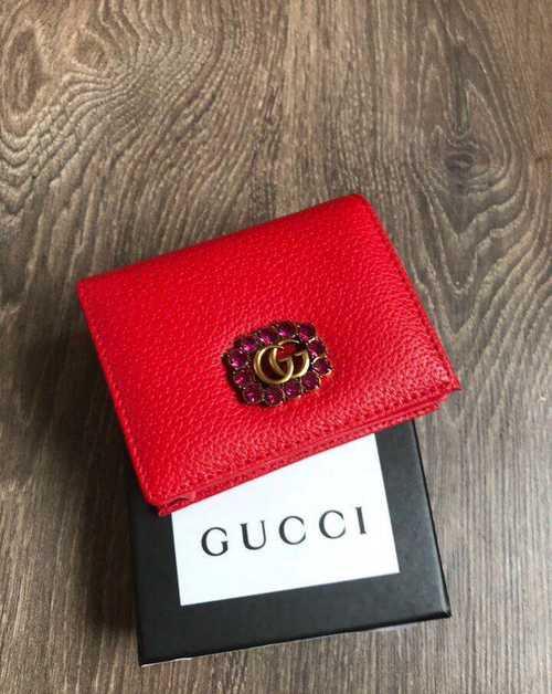 Кошелёк Gucci визитница гуччи кардхолдер красный