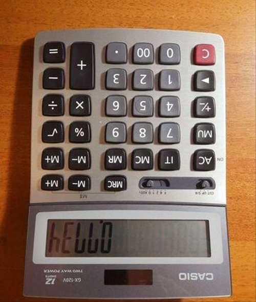 Калькулятор casio gx-120v