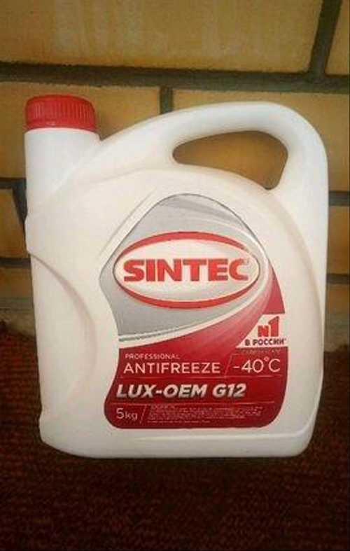 5 литров красного. Sintec Lux OEM g12. Sintec Antifreeze Lux g12. Антифриз Синтек Люкс g12 красный. Антифриз Sintec Lux OEM g12.