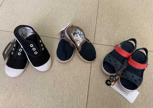 Новые слипоны Hm р25, кеды р27, crocs c9