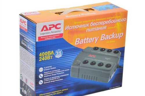 Новый Ибп для дома и офиса APC Back-UP 400 в короб