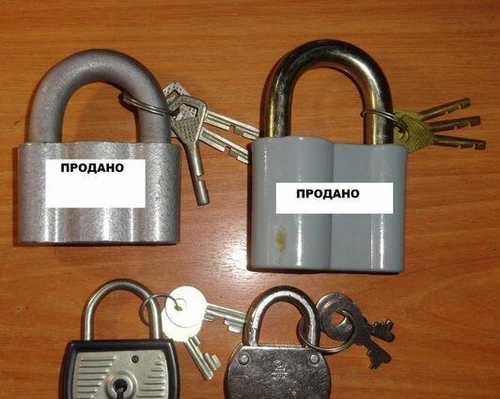Замки навесные с ключами новые СССР разные 3 шт