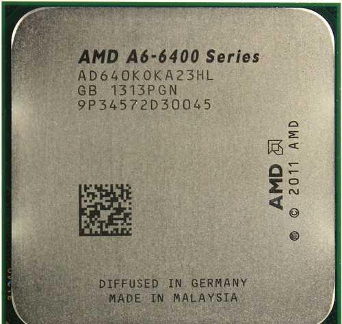A6-6400K 3.9 GHz 2core svga HD 8470D 1 Mb 65W FM2