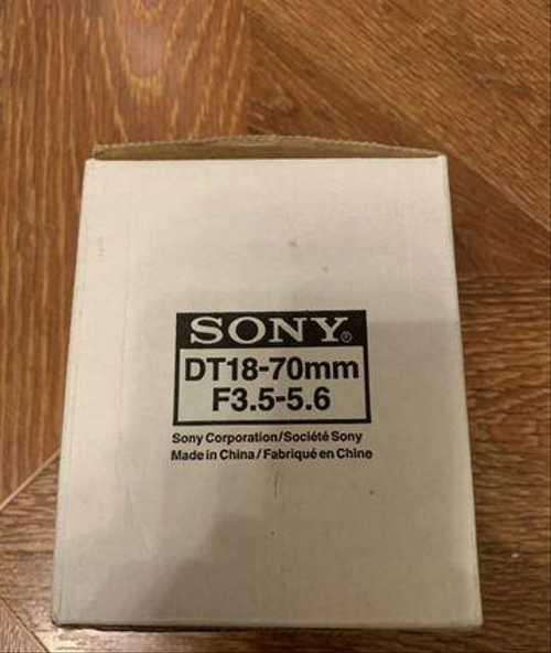 Объектив sony DT18-70mm F3.5-5.5 в упаковке