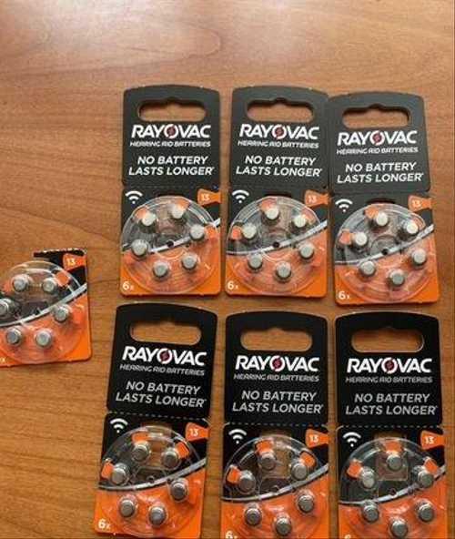 Батарейки для слуховых аппаратов 13 Rayovac