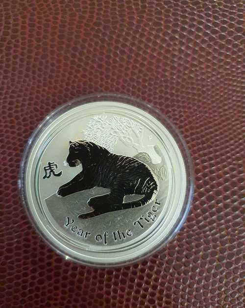 Монета 1 доллар 2010 Год тигра Лунар 2