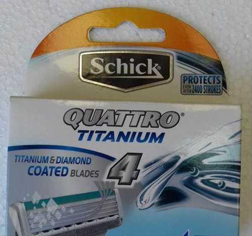 Schick Quattro Titanium сменные кассеты 4 шт