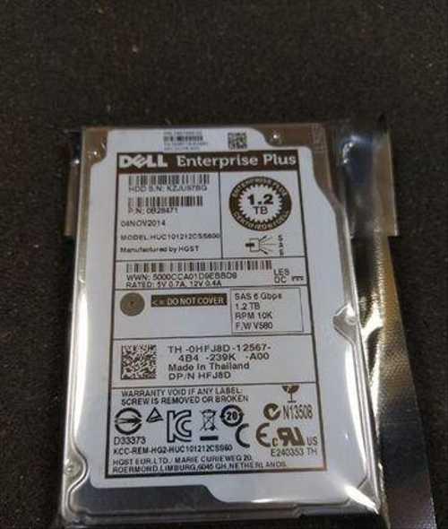 Жесткий диск dell 1.2TB 10K 2.5 SAS 6G HDD