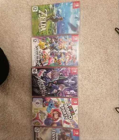 Super smash bros; Zelda botw; Astral chain; Immort