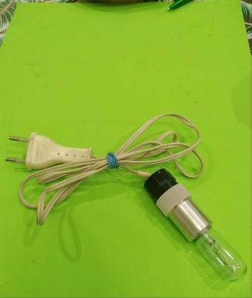 Патрон осветителя микроскопа мбс со шнуром и лампо