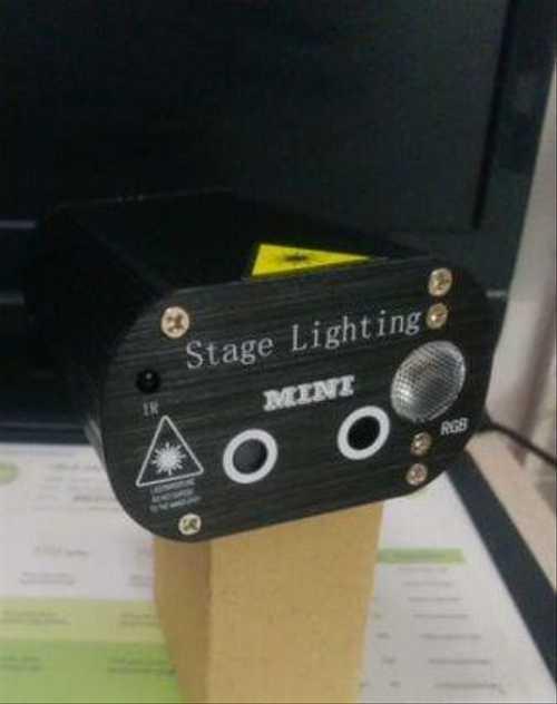 Лазерный проектор Mini Laser Stage Light + LED с п