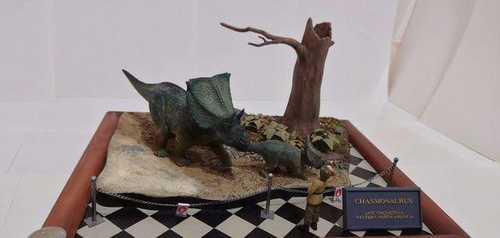 Динозавр chasmosaurus диорама 1:35