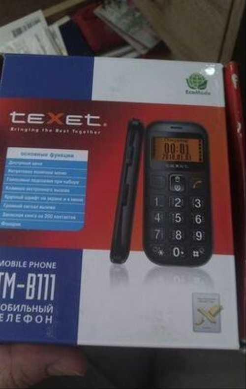 Кнопочный мобильный телефон TeXeT TM-В111