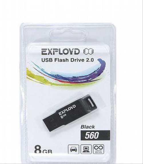 USB флэш карта 8 Gb USB 2.0 Exployd 560 черный