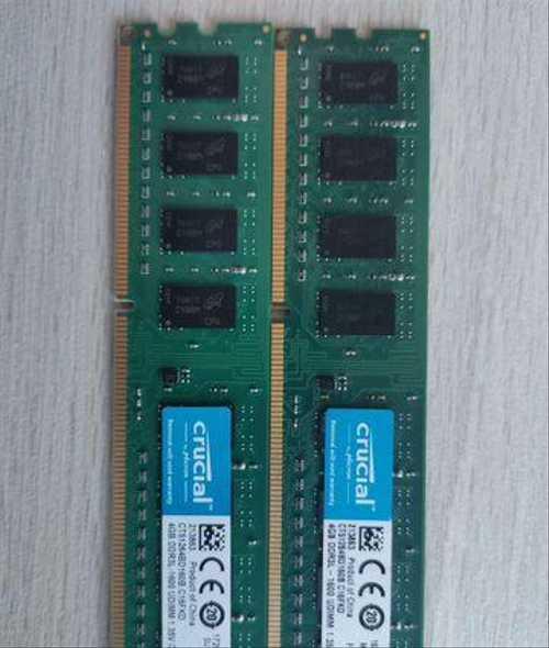 Новая Оперативная память ddr3 8 gb 1600мгц