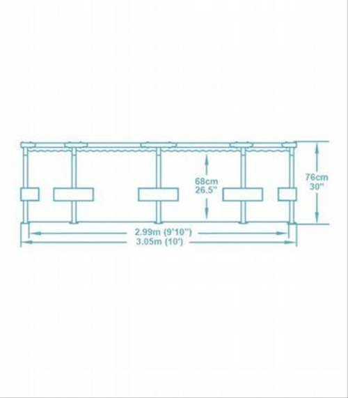 Каркасный бассейн 305на 76