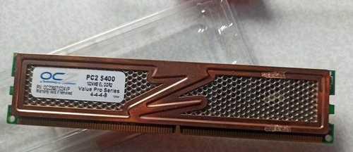 Опер.память: OCZ dimm - DDR2 - 1Gb (PC2-5400)
