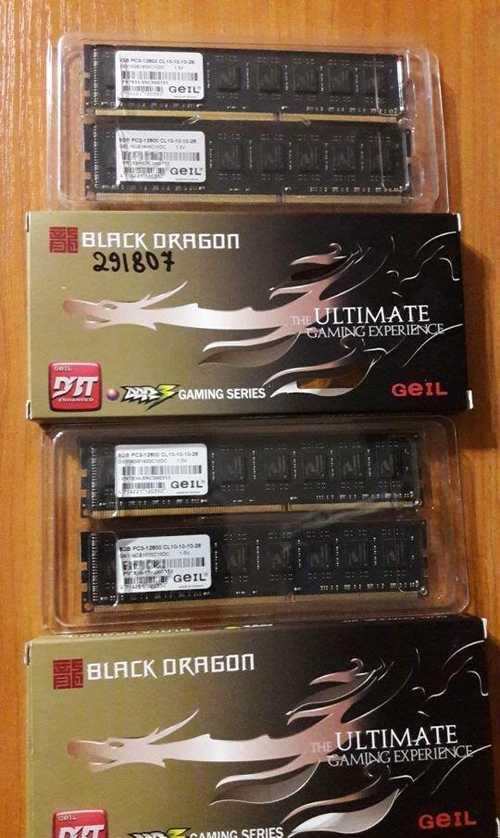 Память GeIL Black Dragon DDR3 1600 мгц 32Gb