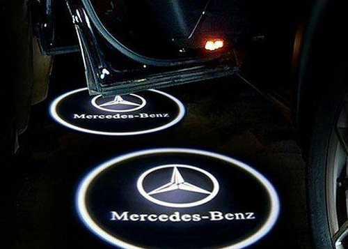 Лазерная проекция логотипа авто 5w mercedes benz
