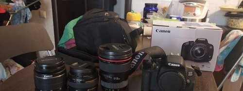 Canon 650d + 3 объектива и сумка