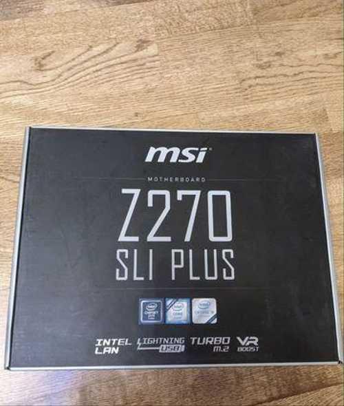 Материнская плата MSI Z270 SLI plus новая