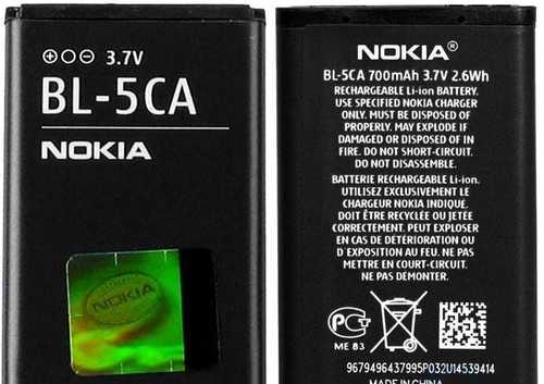 Аккумулятор BL-5CA для Nokia 1209/1680/2700 Новый