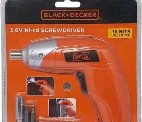 Аккумуляторная отвертка Black+Decker KC3610, новая