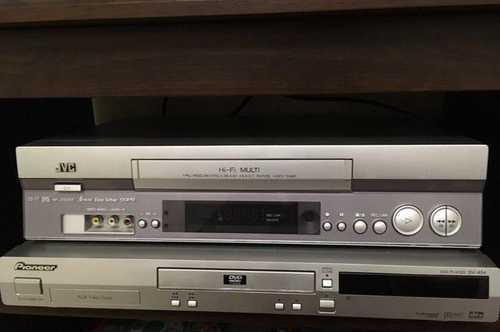 Видеомагнитофон JVC и dvd Pioneer