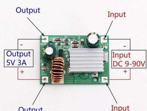 Конвертер ET DC9-90V в 5V 3A