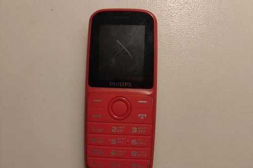 Телефон кнопочный Philips Xenium E109 красный